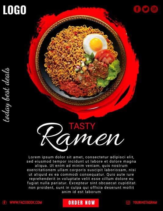 Ramen Food Flyers Template | PosterMyWall