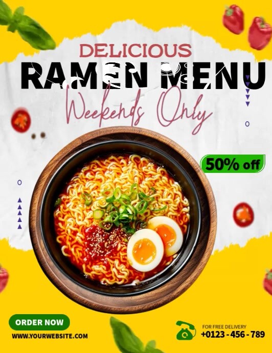 Ramen Menu/Food Menu Template | PosterMyWall