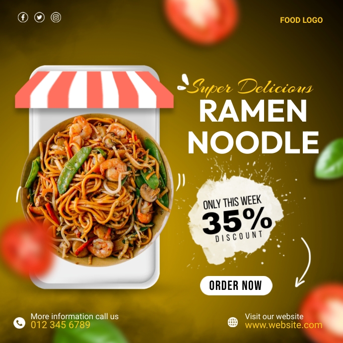 Ramen Noodle Menu Template | PosterMyWall