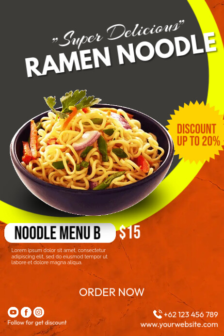 Ramen Noodle Template | PosterMyWall