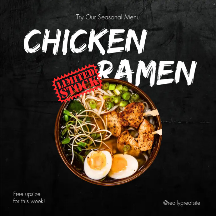 RAMEN NUDDLES FLYERS Template | PosterMyWall