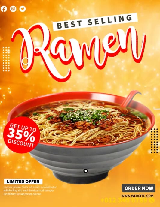 Ramen Promotion Video Template | PosterMyWall