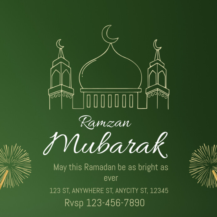 Ramzan Mubarak Template | PosterMyWall