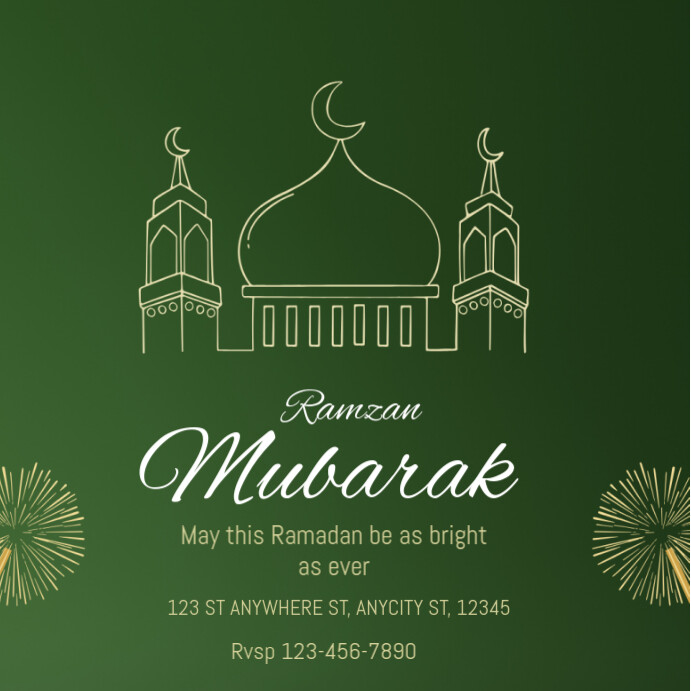 Ramzan mubarak Template | PosterMyWall