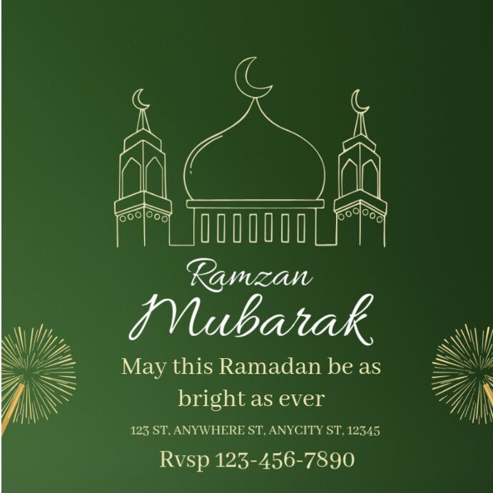 Ramzan mubarak Template | PosterMyWall