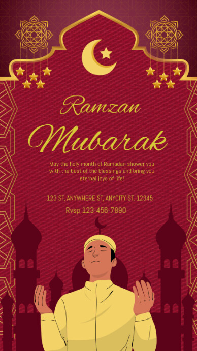 Ramzan mubarak Instagram post Template | PosterMyWall