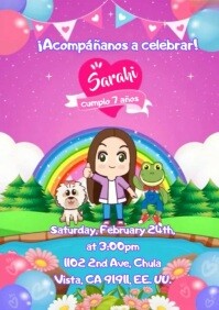 Plantilla de invitacion de cumpleaños Lara campos | PosterMyWall