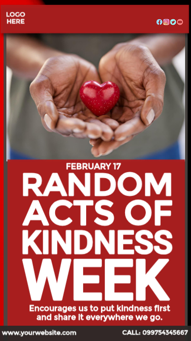 random acts of kindness week Template | PosterMyWall