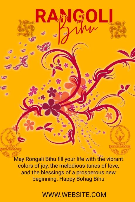 Plantilla de rangoli bihu design teamplete | PosterMyWall