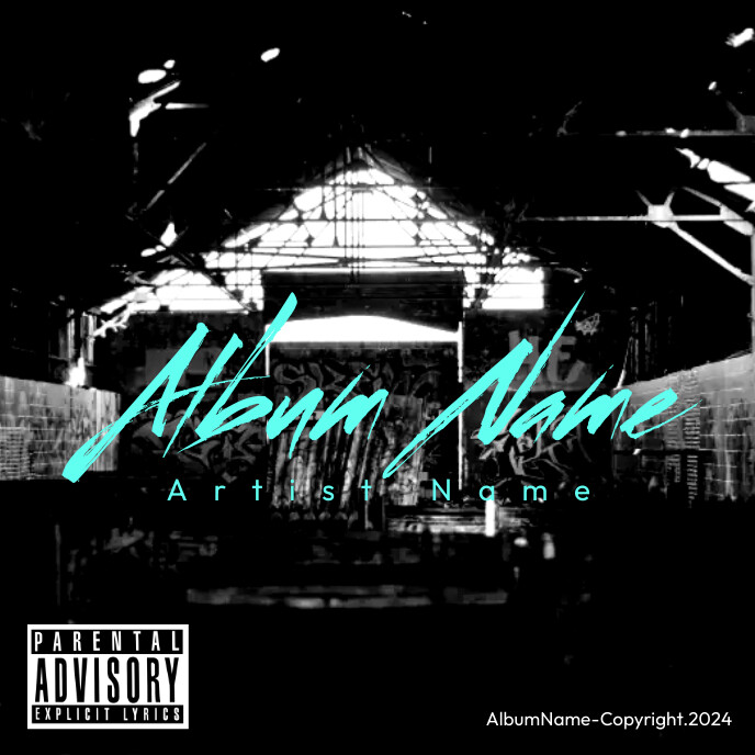 Rap Album B&W blue Template | PosterMyWall