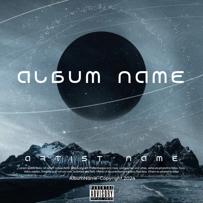 Modèle Rap Album Dark Space | PosterMyWall