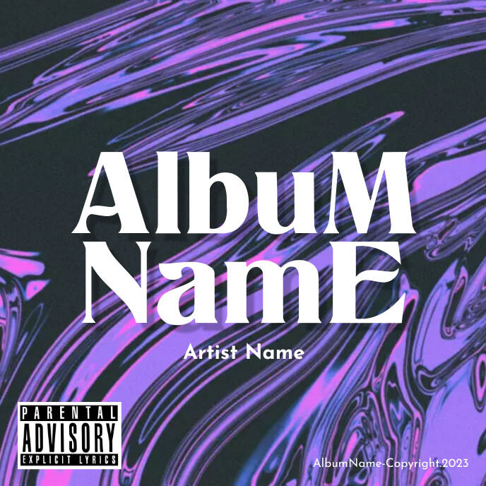 Rap Album Purple Template | PosterMyWall