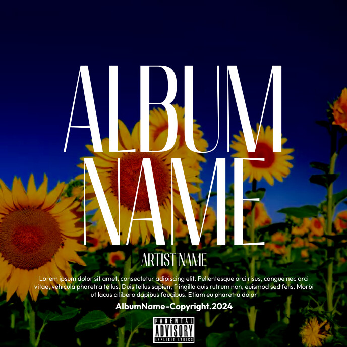 Rap Album Sunflower Templat | PosterMyWall