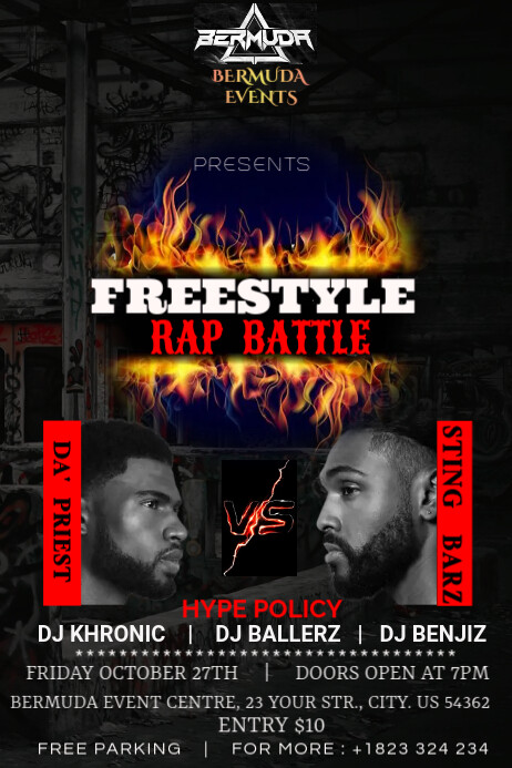 Copy of Rap Battle Flyer | PosterMyWall