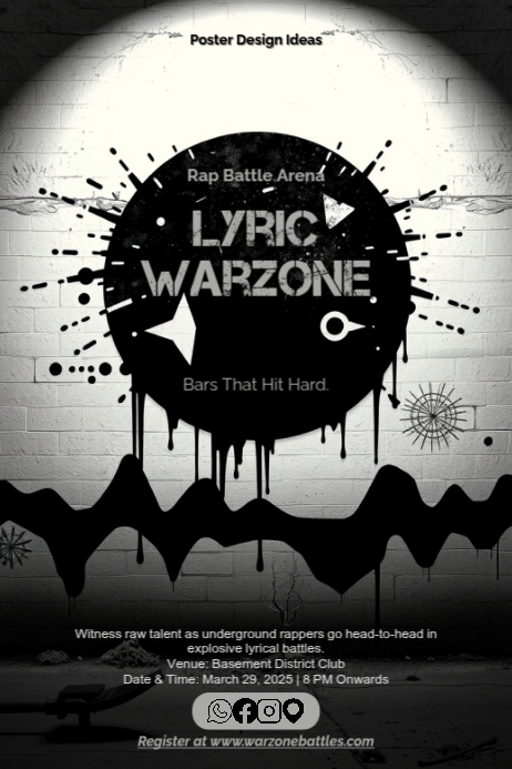 Plantilla de Rap Battle Poster Template | Urban Underground Hip-Hop ...