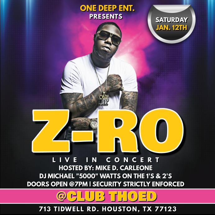 Copy of RAP CLUB CONCERT FLYER TEMPLATE | PosterMyWall