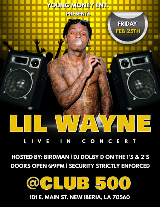RAP CONCERT CLUB FLYER Template | PosterMyWall