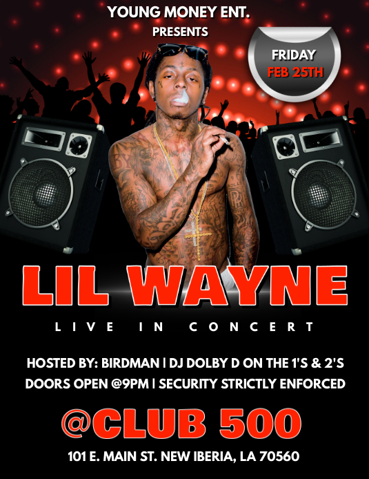 RAP CONCERT CLUB FLYER Template | PosterMyWall