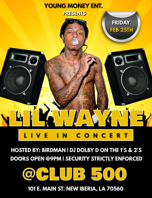 Copy of RAP CONCERT CLUB FLYER TEMPLATE | PosterMyWall