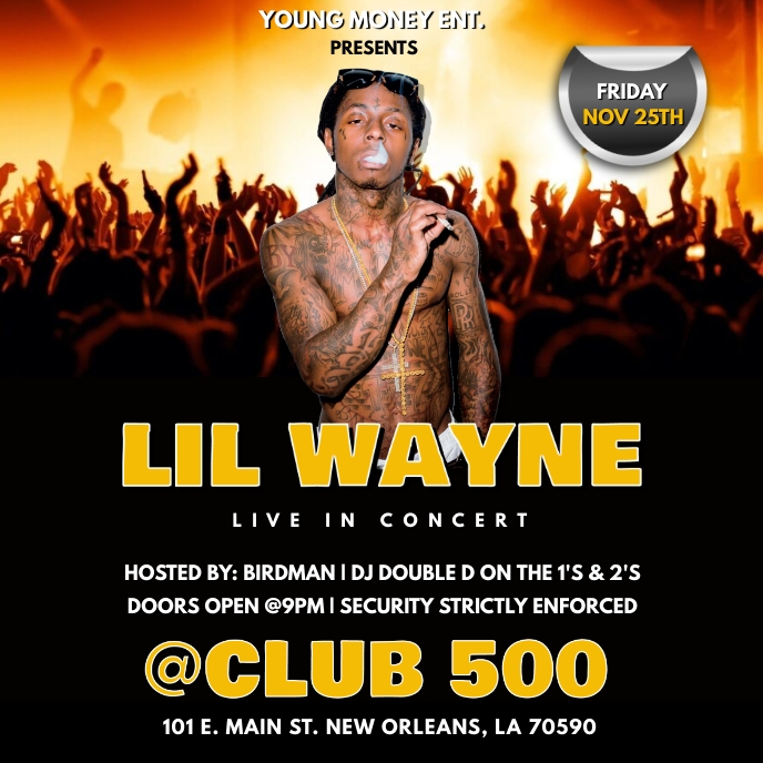 Copy of RAP CONCERT CLUB FLYER TEMPLATE | PosterMyWall