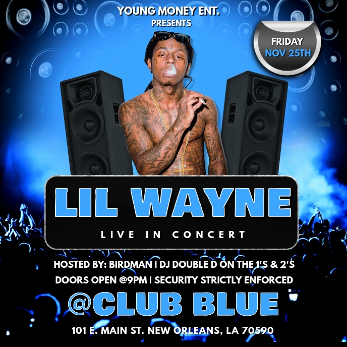 Copy of RAP CONCERT CLUB FLYER TEMPLATE | PosterMyWall