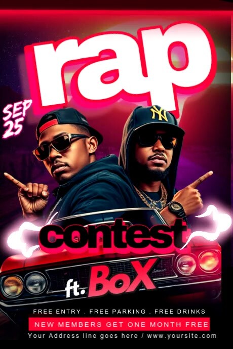Plantilla de Rap Contest Night Video | PosterMyWall