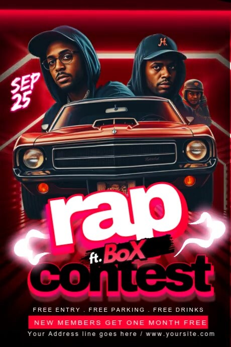 Plantilla de Rap Contest Video Ads | PosterMyWall