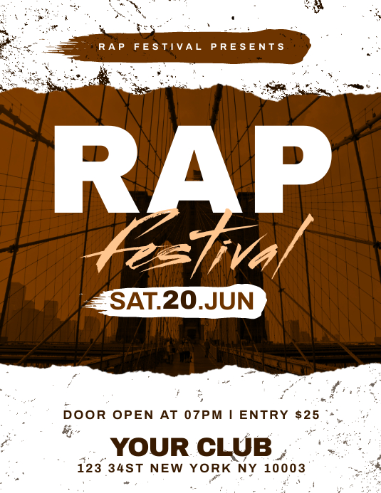 Rap Festival Flyer Template | PosterMyWall