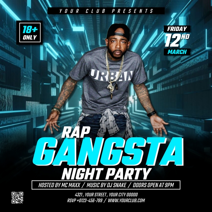 Copy of Rap Gangsta Night Party | PosterMyWall
