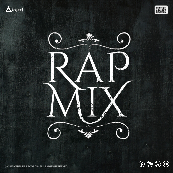 Rap Mix Music CD Album cover art template | PosterMyWall