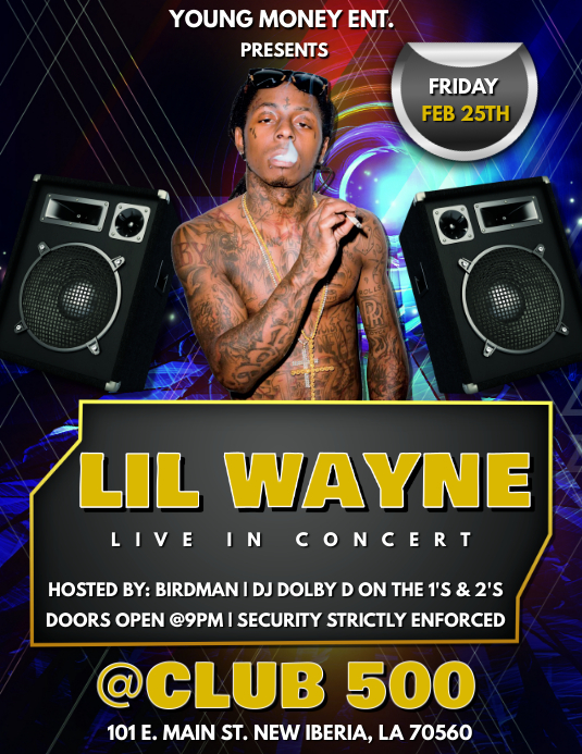 Copy of RAP MUSIC CONCERT CLUB FLYER TEMPLATE | PosterMyWall