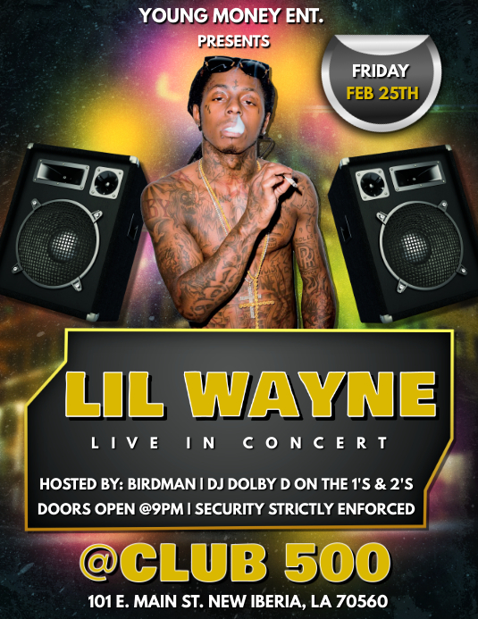 Copy of RAP MUSIC CONCERT CLUB FLYER TEMPLATE | PosterMyWall