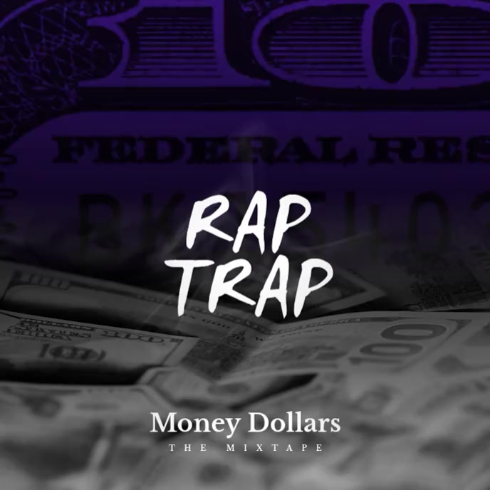 Rap Trap Money Dollar Cash Mixtape Album Cover Template | PosterMyWall