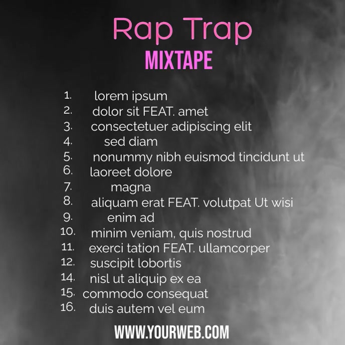 Rap Trap Smoke Video Mixtape Cover Template | PosterMyWall