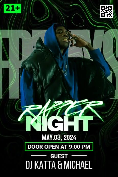 Plantilla de Rapper Night | PosterMyWall