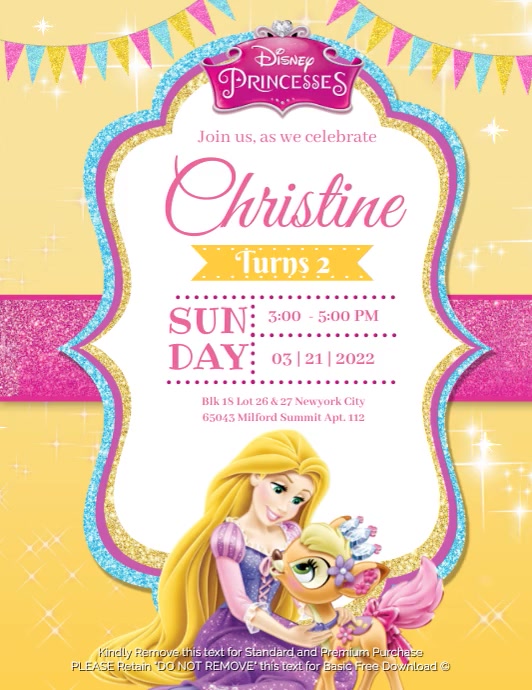 Rapunzel Tangled Template | PosterMyWall