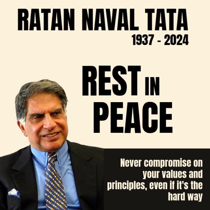 Ratan Tata Template | PosterMyWall