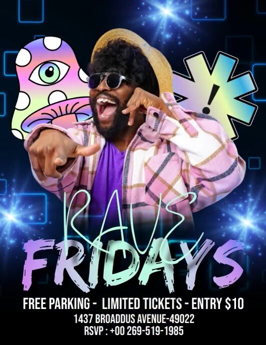 Rave Fridays Template | PosterMyWall