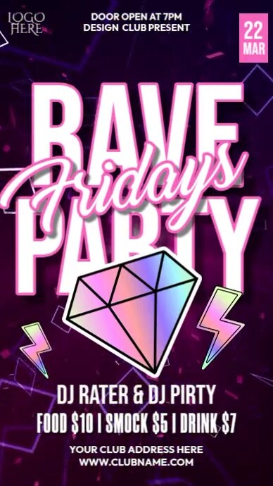Plantilla de Rave Fridays Party | PosterMyWall