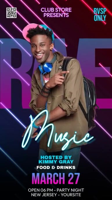 Rave Music Template | PosterMyWall