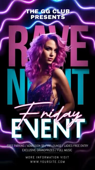 Rave Night Template | PosterMyWall