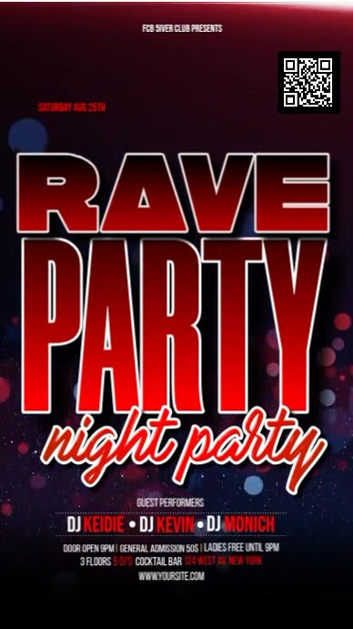 Rave Night Party Template | PosterMyWall