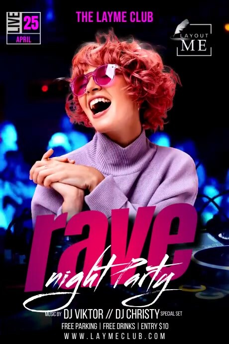 Rave Party Poster Template | PosterMyWall