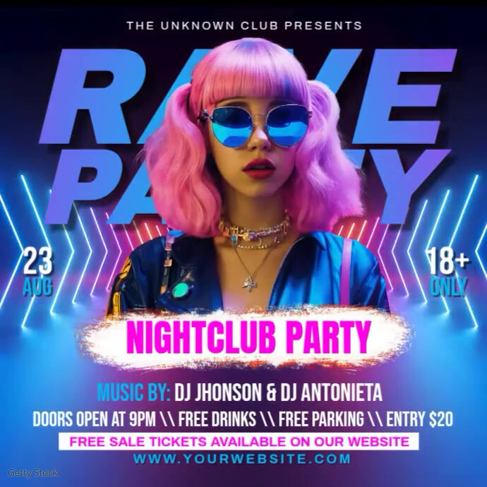 Rave Party Video Template | PosterMyWall