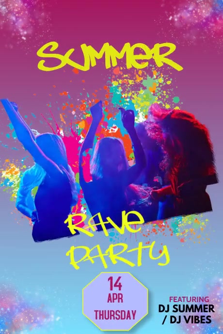 RAVE PARTY VIDEO TEMPLATE | PosterMyWall