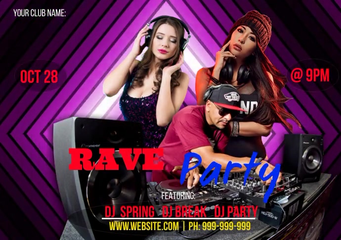 Copy of RAVE PARTY VIDEO TEMPLATE | PosterMyWall