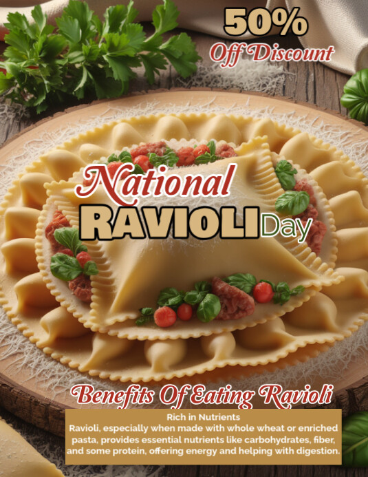 Ravioli Day Template | PosterMyWall