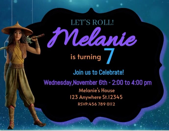 Raya | Birthday Invitation Template | PosterMyWall