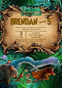 Raya and the Last Dragon Invitation Template | PosterMyWall