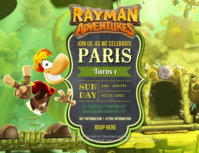Rayman Template | PosterMyWall